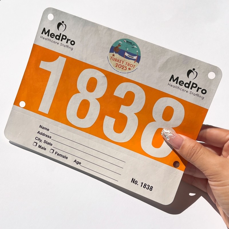 Screen Printing Method for Participant Recognition Numbers in White ...