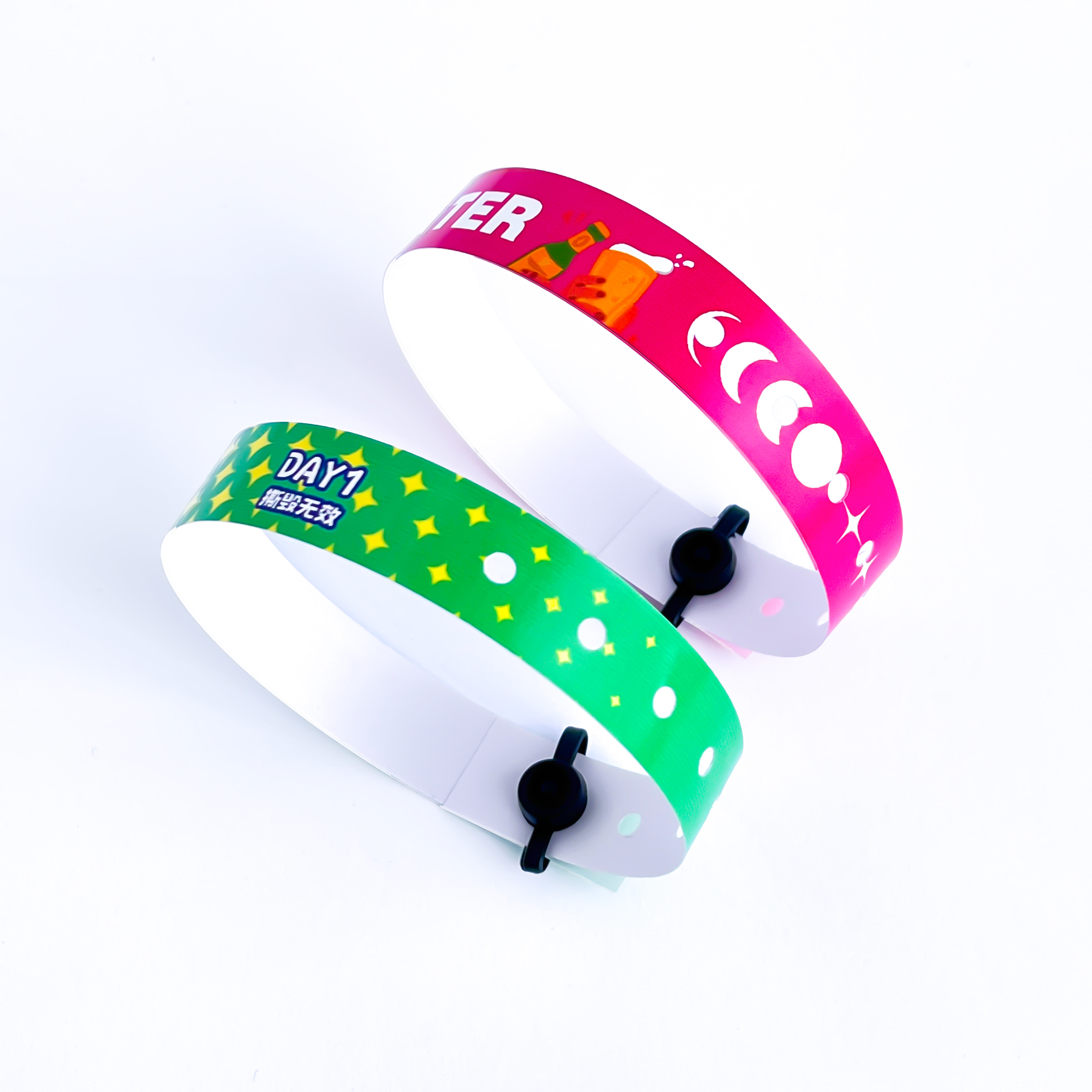 Waterproof Custom Full Color Logo PVC Bracelet For Events With Custom ...